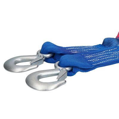 Elasticated Tow Rope with Snap Shackles & Flag 3000kg Rated Towing ...