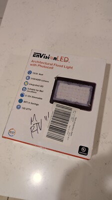 EnVision 15/30W LED Flood Light w/ Photocell & Knuckle White 120V-277V ...