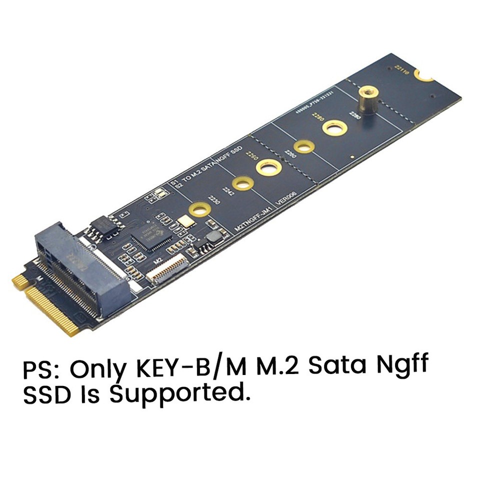 M2 KEY-M NVME PCI-E zu SATA3.0 Erweiterungskarte zu Festplatte Transfer ...
