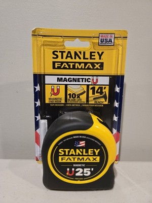 Stanley 25 ft. Tape Measure Fatmax Magnetic Metal Auto-lock Nylon Blade ...