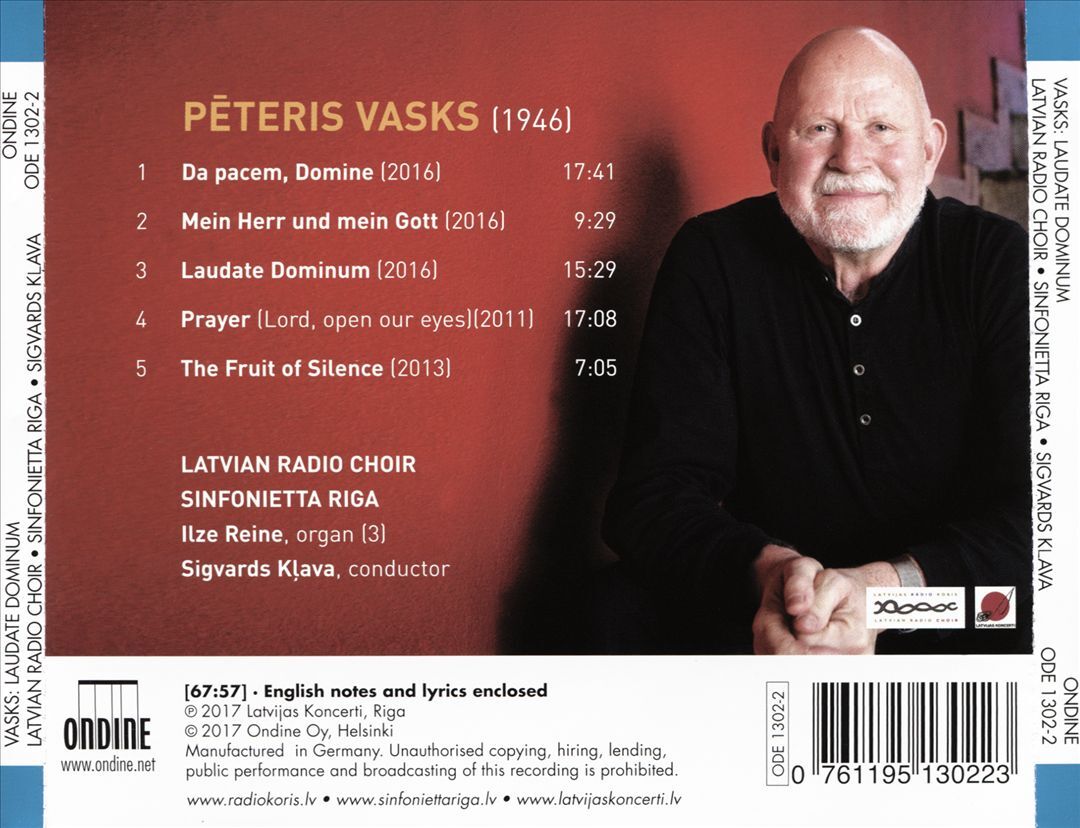 LATVIAN RADIO CHOIR / SINFONIETTA RIGA / SIGVARDS KLAVA PETERIS VASKS: LAUDATE D 761195130223| eBay