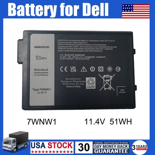 7WNW1 Laptop Battery For Dell Latitude 7424 5424 5420 Rugged Extreme ...