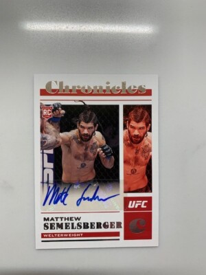 2023 Panini Chronicles UFC Auto Matthew Semelsberger RC Auto Rookie TZ ...