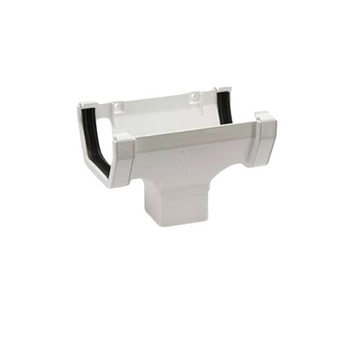 POLYPIPE SQUARE 112MM WHITE GUTTER RUN OUTLET RS205 | eBay UK