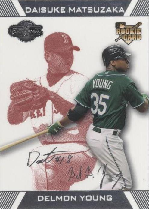2007 Topps Co-Signers - Daisuke Matsuzaka, Delmon Young #96 Red /299 ...
