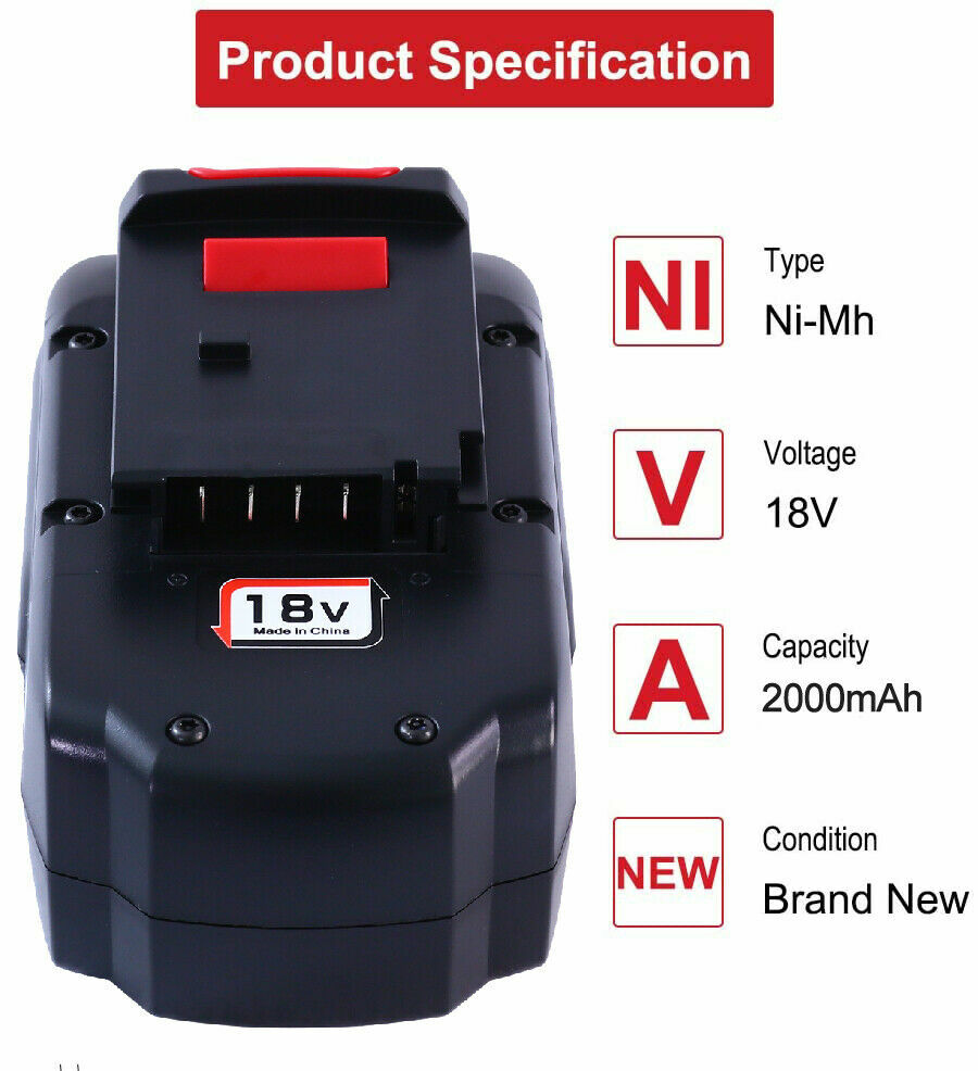18V 18-Volt NiCd Battery for Porter Cable PC18B Pack PCXMVC PCMVC ...