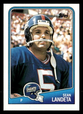 Sean Landeta 1988 Topps Card #279 New York Giants | eBay