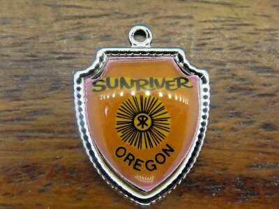 Vintage sterling silver SUNRIVER OREGON STATE SOUVENIR TRAVEL SHIELD ...