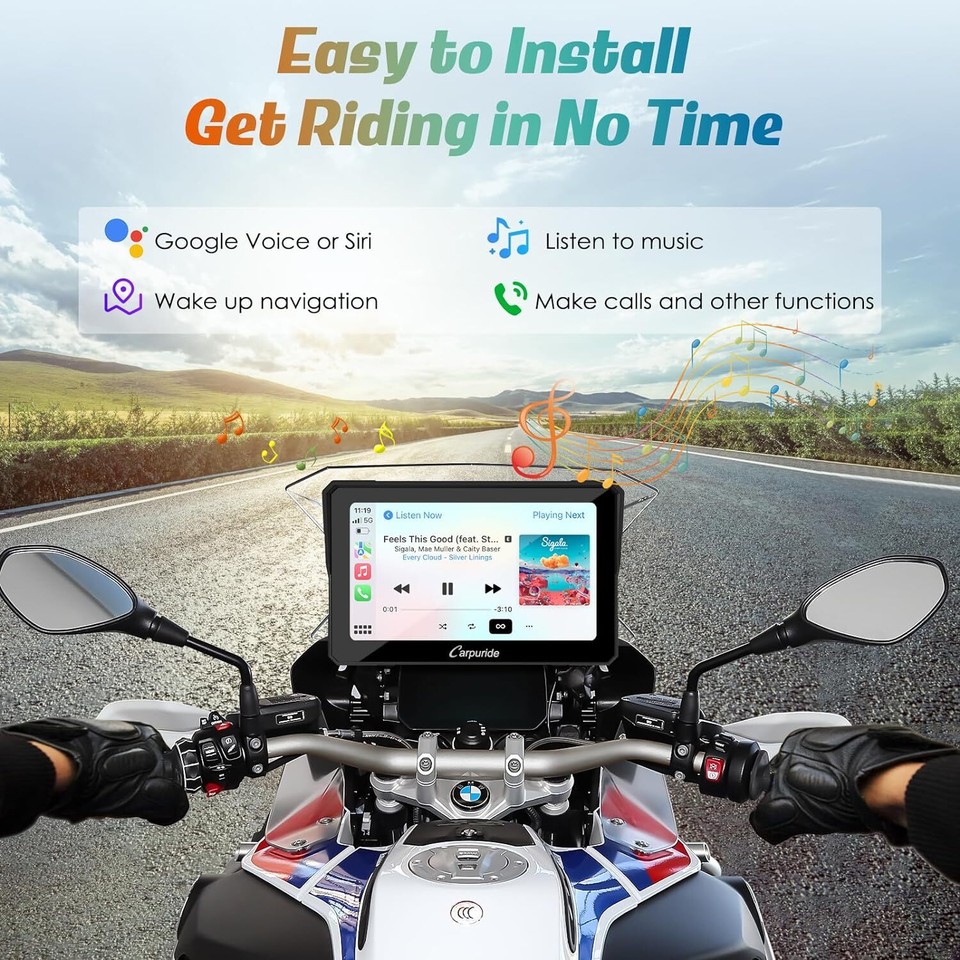 Carpuride W702B Waterproof Screen GPS Wireless Carplay Android Auto For ...