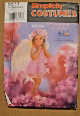 SIMPLICITY 8833 GIRLS ANGEL COSTUME/DRESS WINGS SHIP PANTIES 1/2 1 2 3 ...