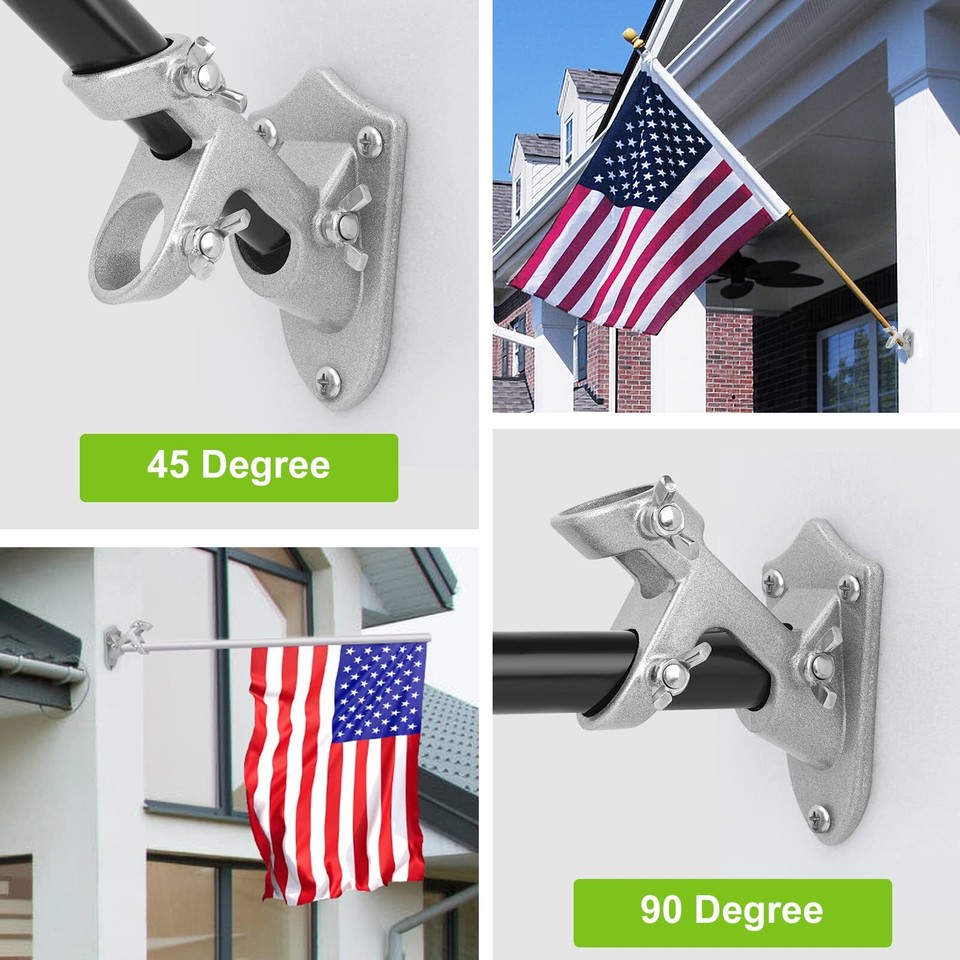 Flag Pole Holder Outside House Flag Pole Bracket Heavy Duty Metal Flag ...