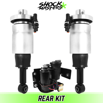 Rear Pair Air Ride Struts Compressor w/ Cage for 2007-2017 Lincoln ...