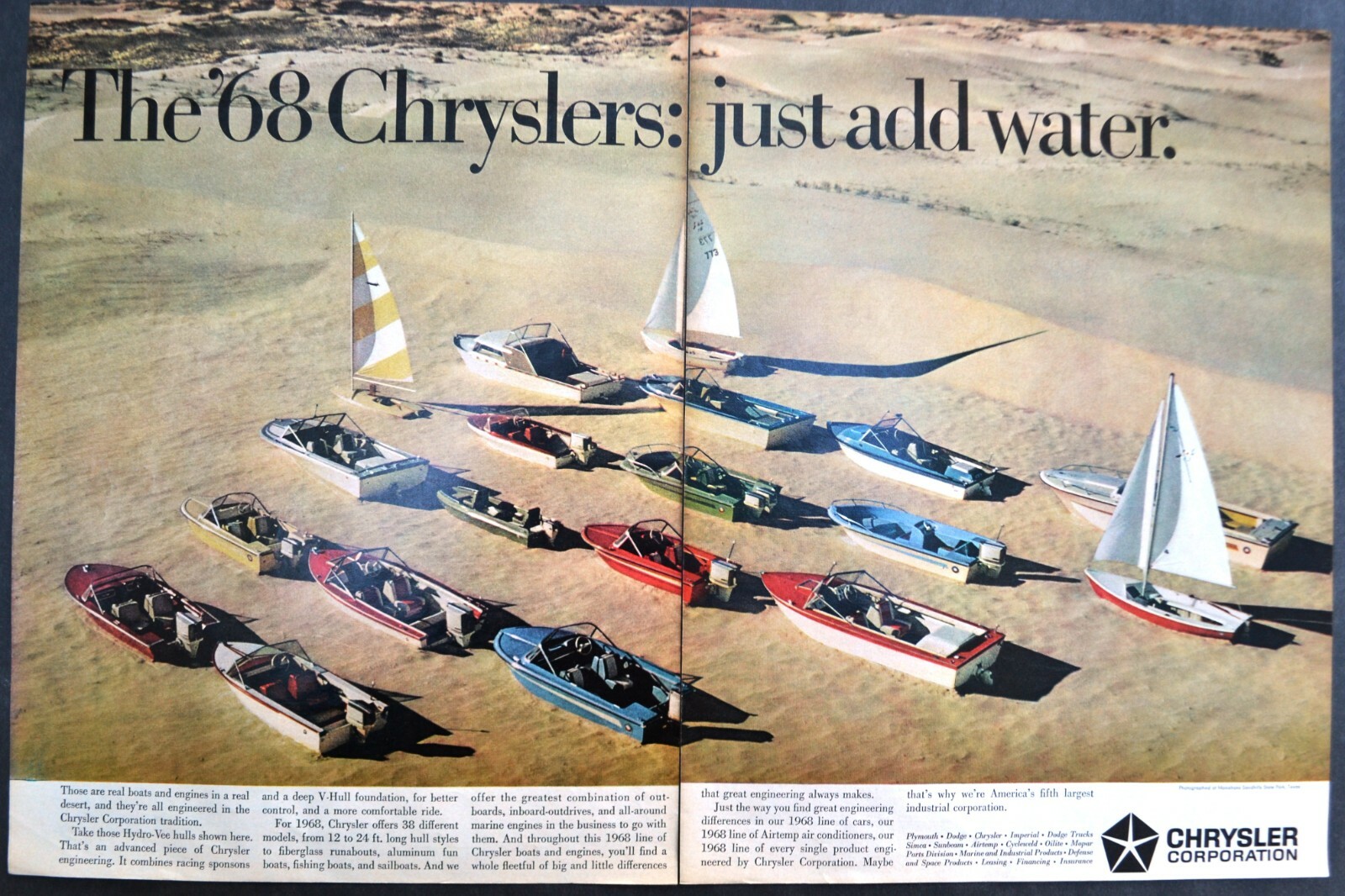 1968 Chrysler Hydro-Vee Boat Monahans Sandhills State Park Texas 2-Page ...