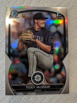 2023 Bowman Draft - Chrome Refractor Teddy Mcgraw #BDC-73 Seattle ...