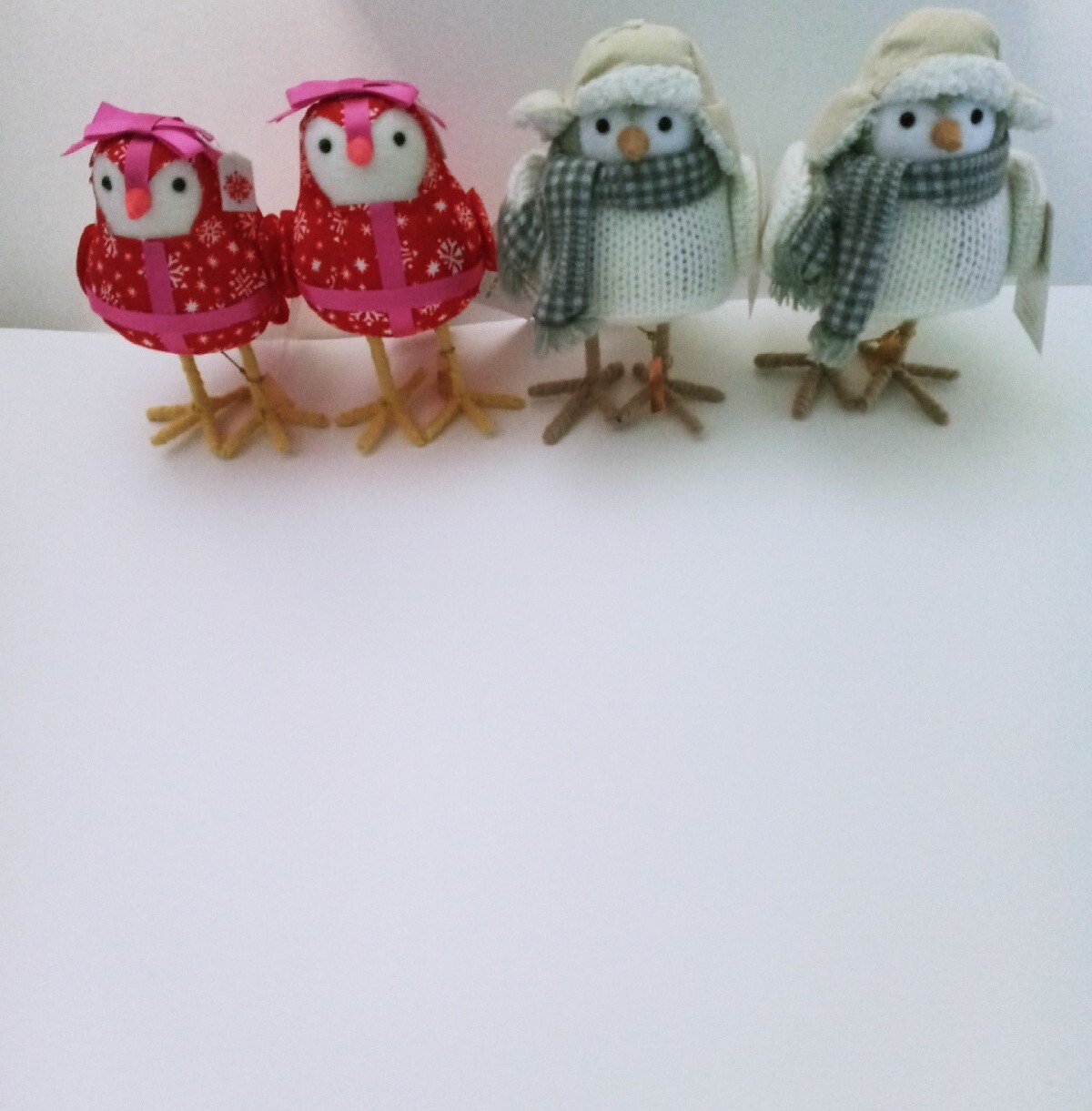 New Wondershop Featherly Freinds Birds Tricot & Bow Set Of 4 Year 2022 ...