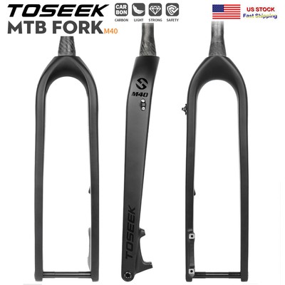 TOSEEK 29" Rigid Bike Bucket Axle BOOST Fork MTB Carbon Fork Disc Brake ...