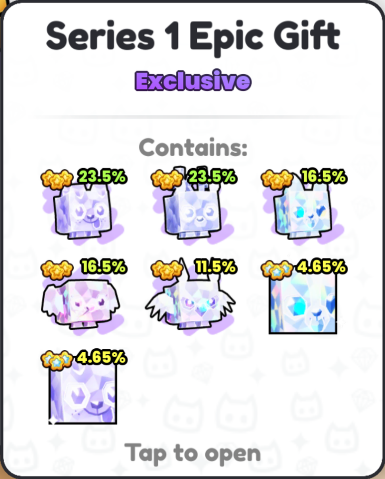 Series 1 Epic Gift Pet Sim Simulator 99 PS99 Roblox Game | eBay