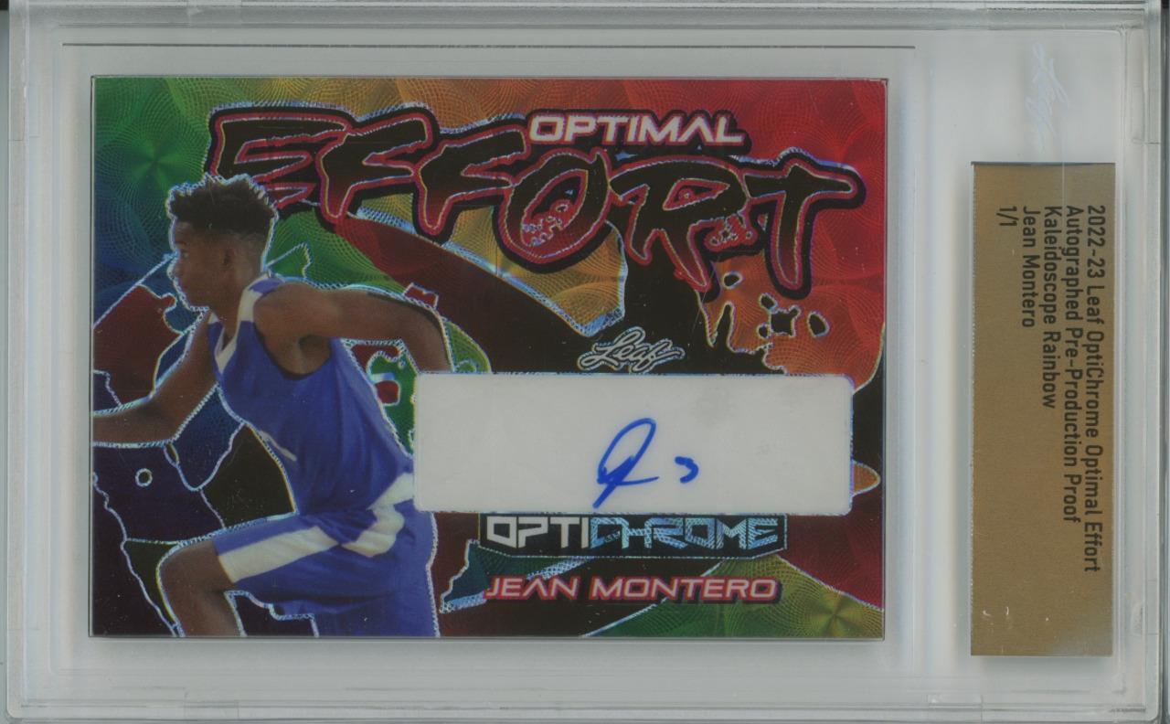 2022 Leaf OptiChrome OE Proof Kaleidoscope Rainbow Jean Montero 1/1 ...