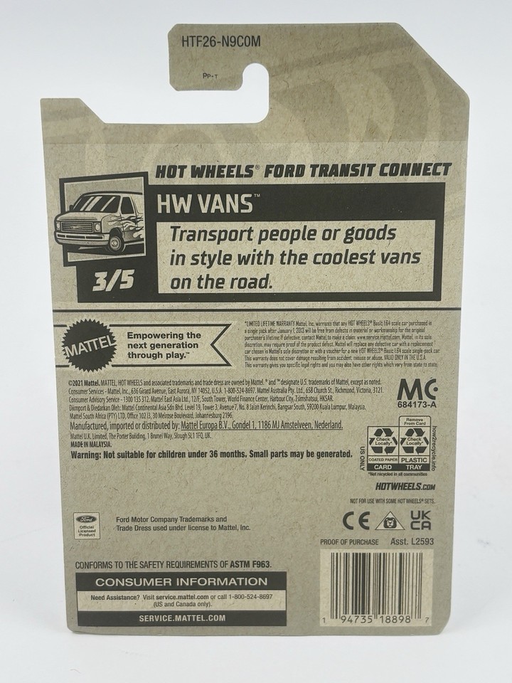 Hot Wheels HW Vans - Hot Wheels Ford Transit Connect TREASURE HUNT | eBay