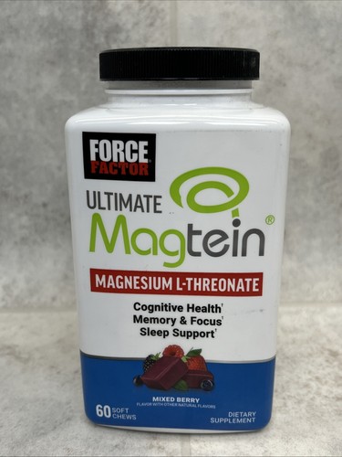 Ultimate Magtein Magnesium L-Threonate, Mixed Berry 60 Soft Chews- Exp ...