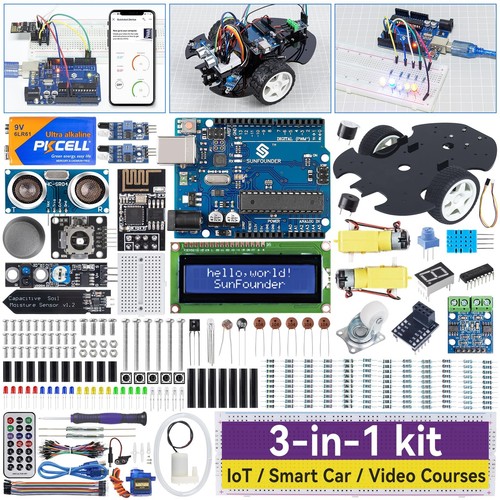 Arduino-Compatible 192pcs Electronics Starter Kit with UNO, 87 Projects ...