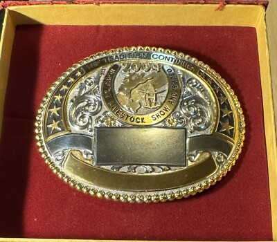 Gist Silversmith 2004 Houston Livestock Show & Rodeo Trophy Belt Buckle ...