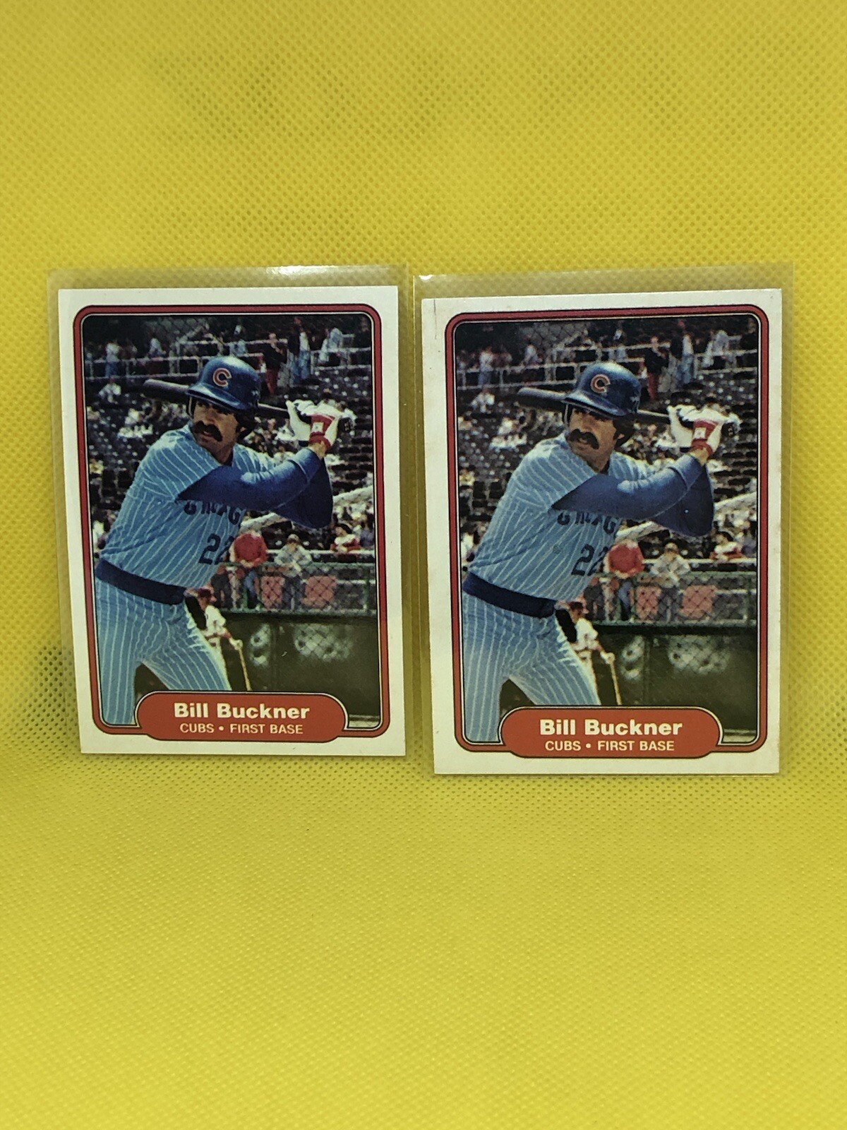 1982 FLEER BASEBALL CARD # 589 BILL BUCKNER Chicago Cubs (2) | eBay