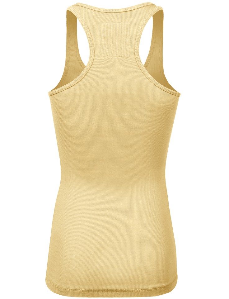 NE PEOPLE Women Racerback Round Neck Ribbed Tank Top Stretchy Shirt ...