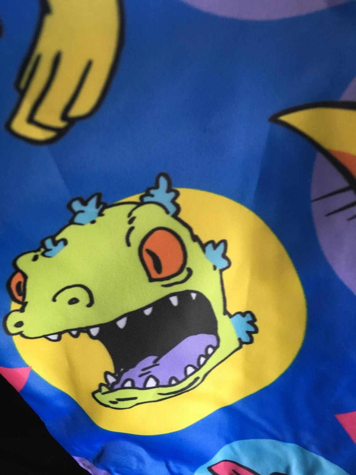 RUGRATS NICKELODEON WINDBREAKER HOOD -Sz M- FULL ZIP POCKETS LINED 100% ...