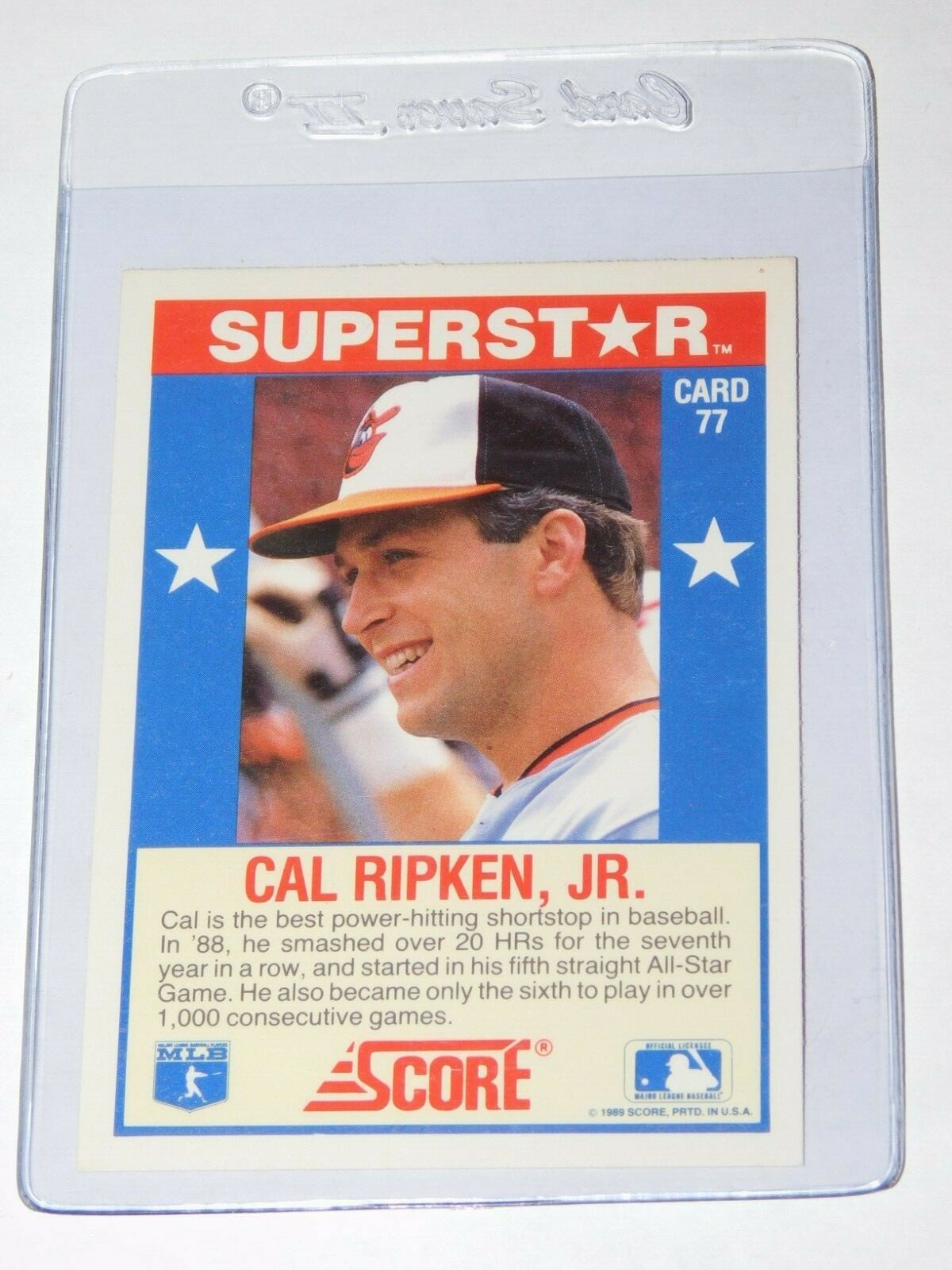 1989 SCORE SUPERSTAR CAL RIPKEN JR CARD #77 | eBay