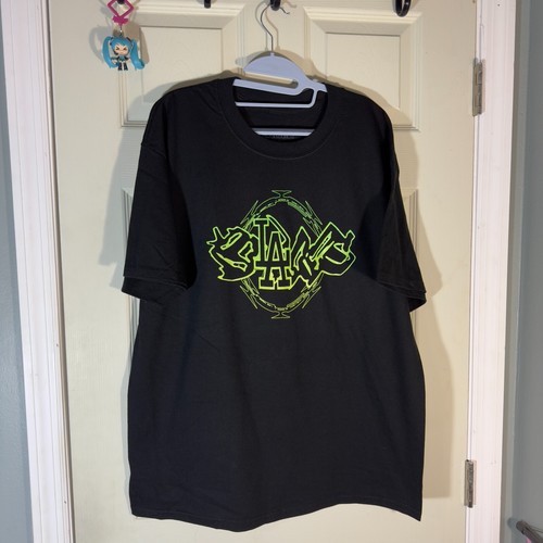 Bladee LA Razor Wire Logo Green Red Light sz XL Yung Lean Drain Gang ...
