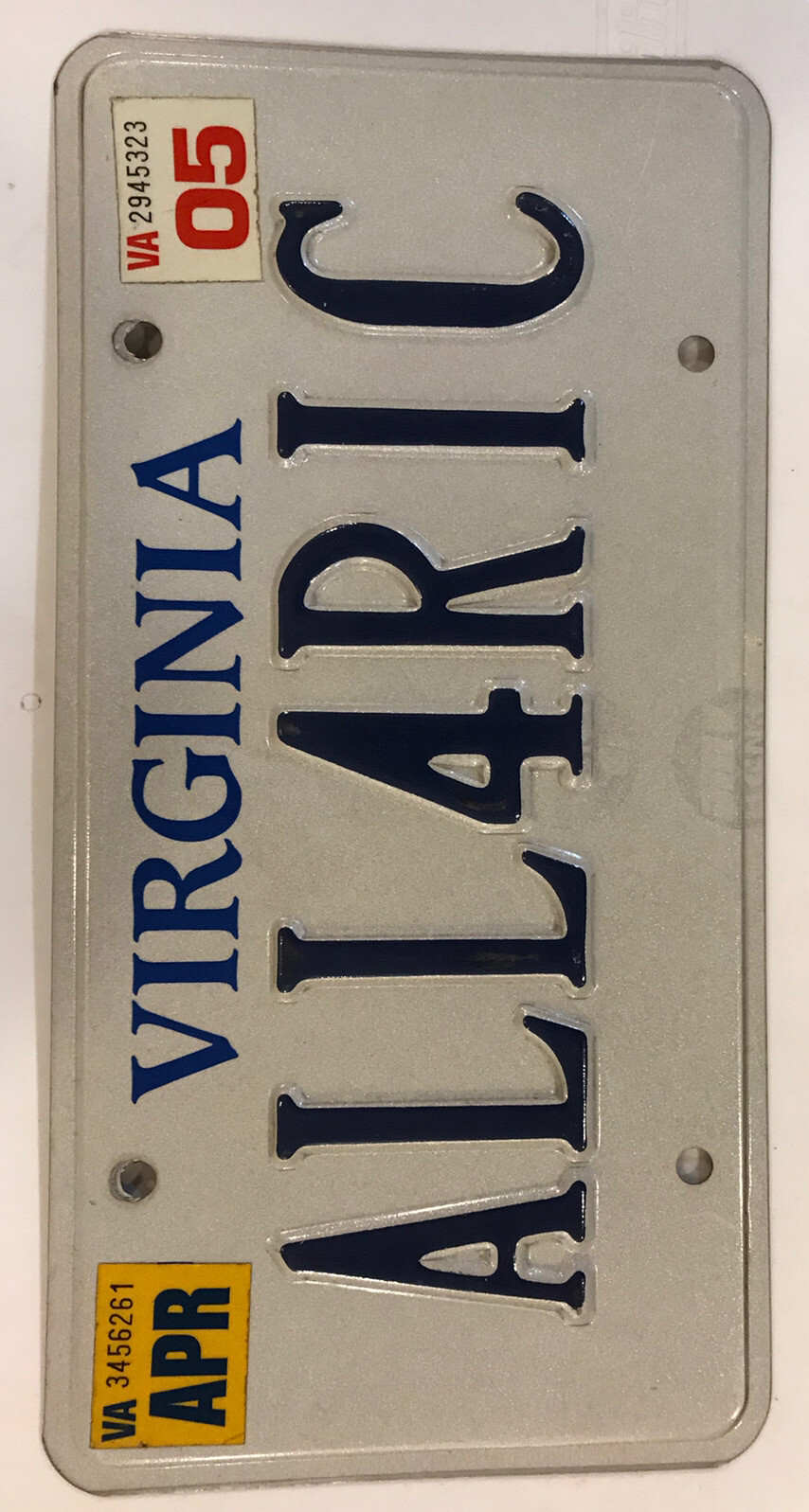 Vanity ALL 4 RIC RICK license plate Richard Ricky Rico Ricardo ...