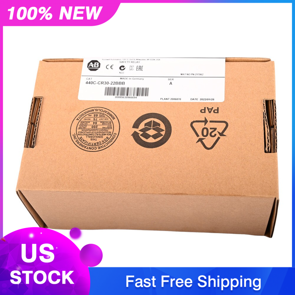 AB 440C-CR30-22BBB GuardMaster Safety Relay 24 V 440CCR3022BBB New US ...