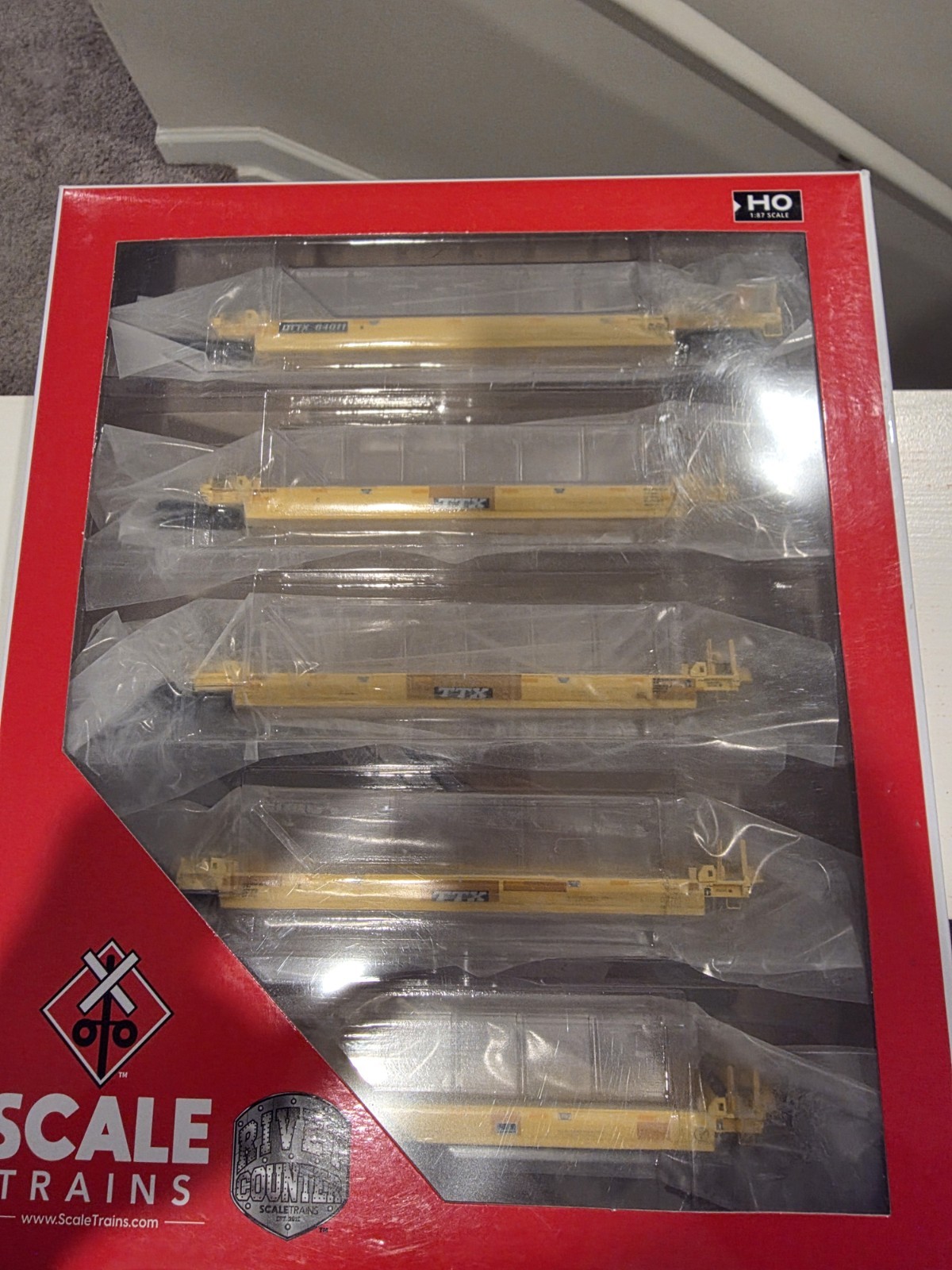 Scale Trains SXT32835 TTX P-S/TRN Backpacker 5-Unit Well Car Patched | eBay