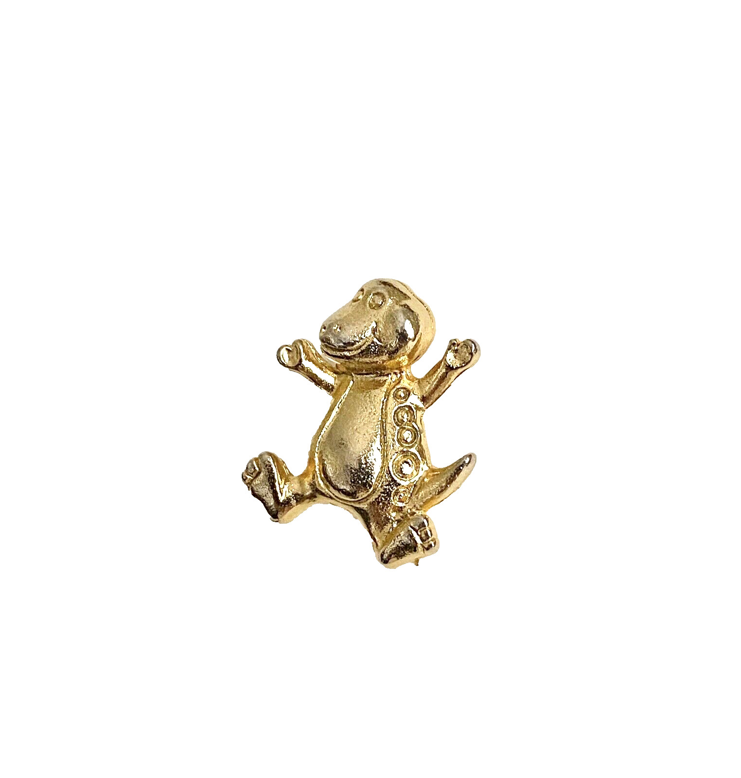 Barney The Dinosaur Pin Gold Tone - Gem