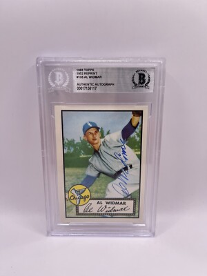 Al Widmar Signed 1983 Topps 1952 Reprint #133 Card Beckett Auto | eBay
