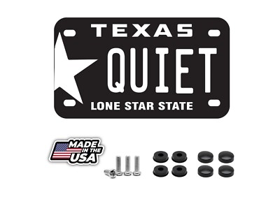 Quiet Texas Motorcycle Novelty License Plate including Hardware Made In ...