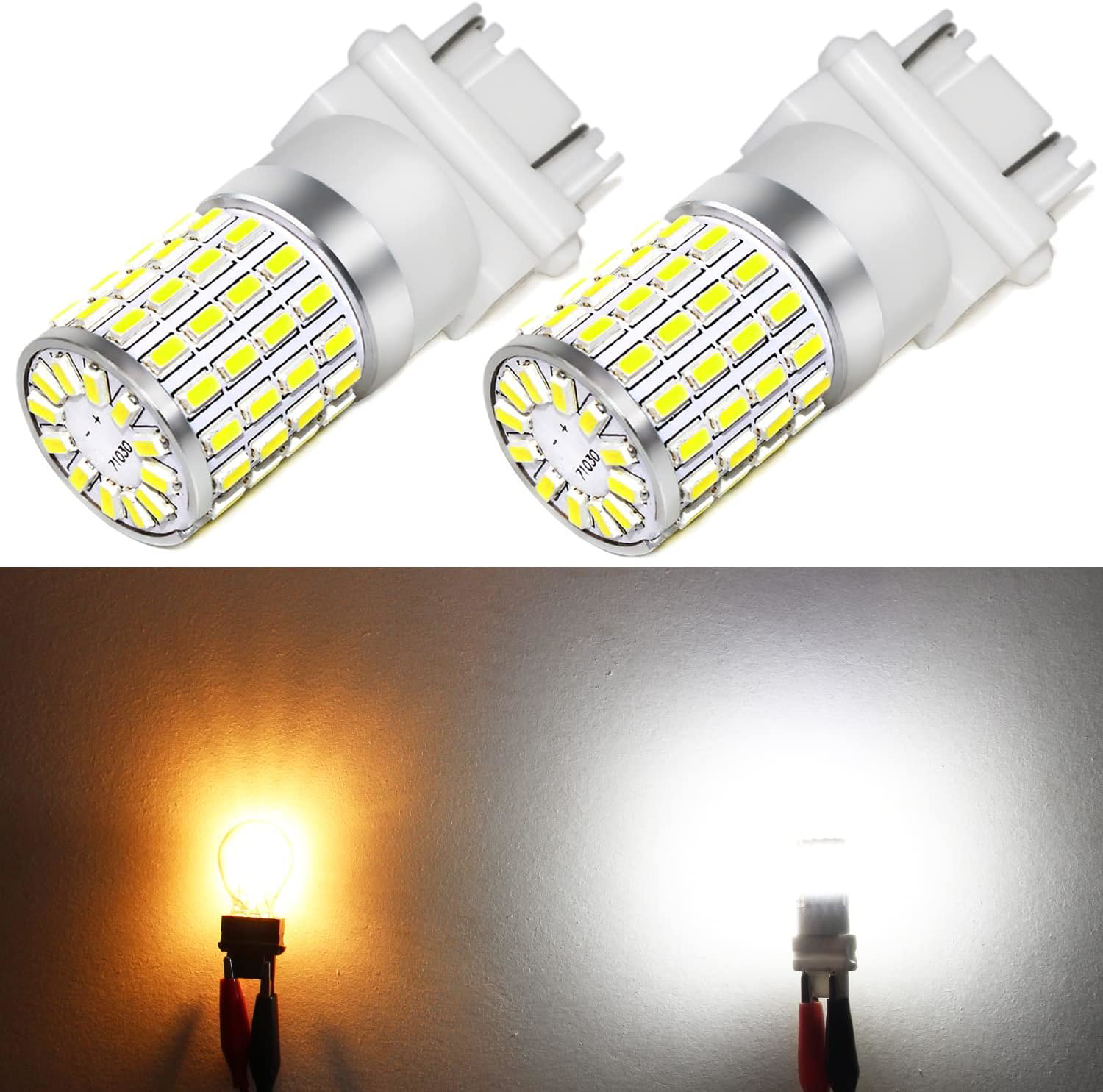 PHINLION 3157 LED Light Bulb Super Bright 3014 72-SMD High Power 3156 ...