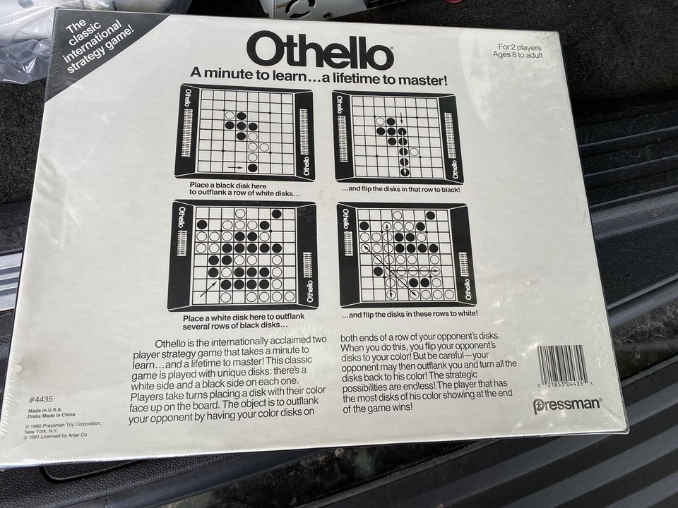 Vintage 1990 Othello Board Game By Pressman BRAND NEW AND SEALED BOX ...