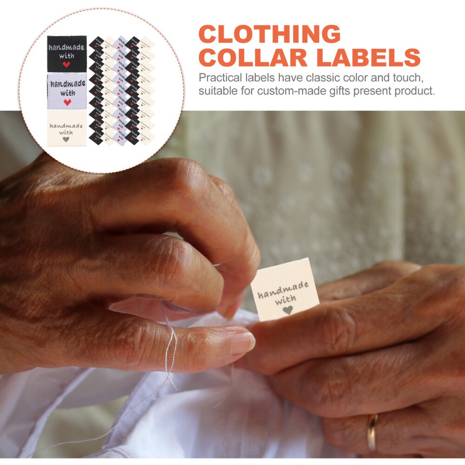 4 Pack Clothing Collar Lable Shirt Tags Handmade Labels for Sewing ...