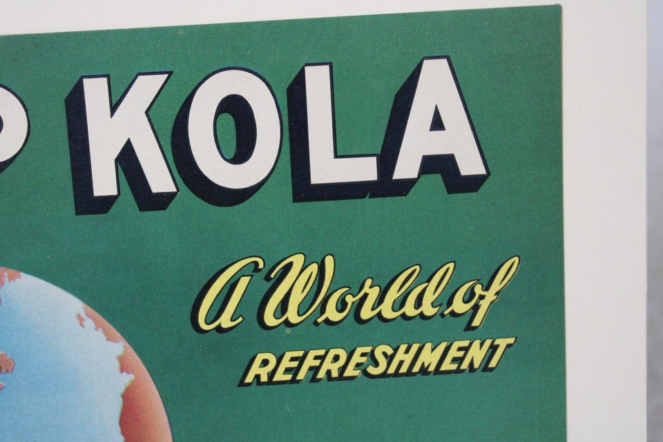 Vintage ORIGINAL Cardboard POP KOLA SODA PAPER SIGN 10.5''X 13.5'' | eBay