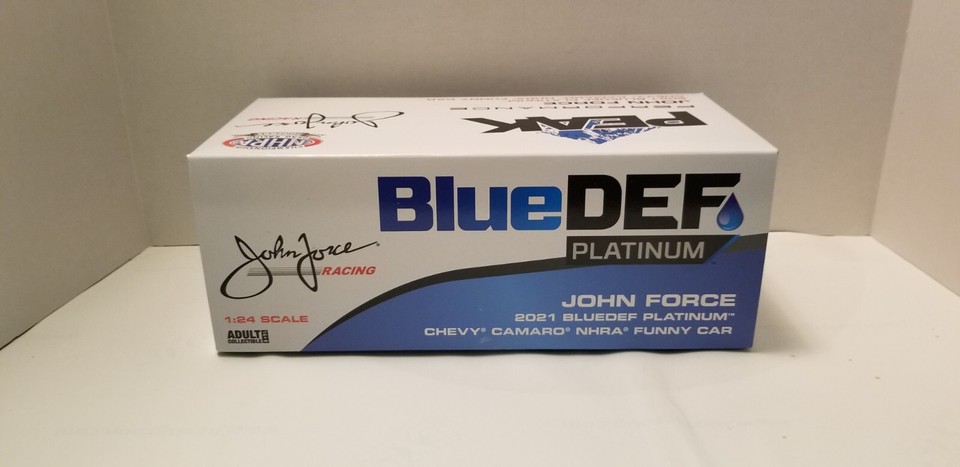 John Force 2021 "BlueDEF PLATINUM" Camaro NHRA Funny Car 1/24 By Auto ...