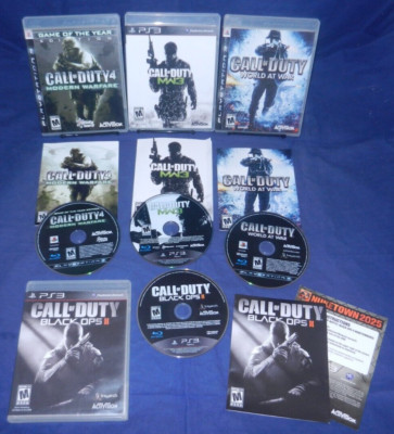 PS3; Call of Duty Black Ops 2, CofD MW3, CofD 4 MW GOTY, World At War ...