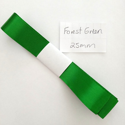 25mm Forest Green Satin Ribbon 2M Scrapbook Craft AUS | eBay Australia