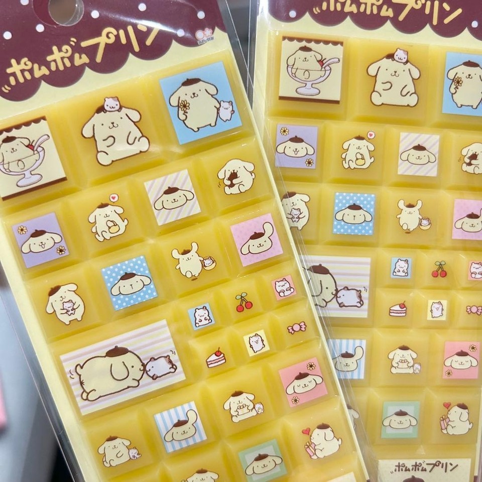 PomPomPurin Tile Seal Sticker Set, Heisei Retro, Sanrio, Brand New ...