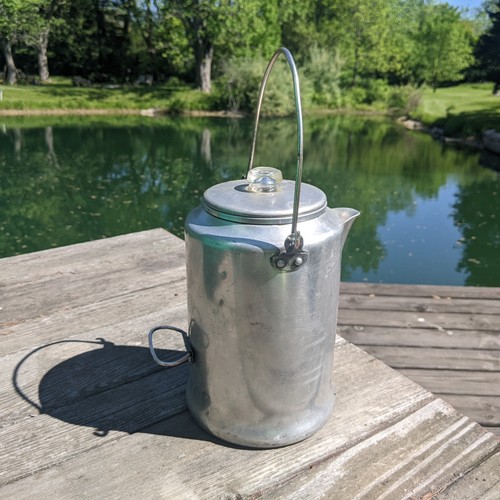 VTG Comet 20 Cup Aluminum Camping Coffee Pot Stovetop Percolator Made ...