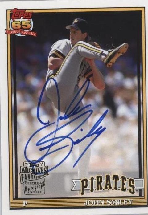 2017 Topps Archives - Fan Favorite Autographs 1991 John Smiley #FFA-JS ...