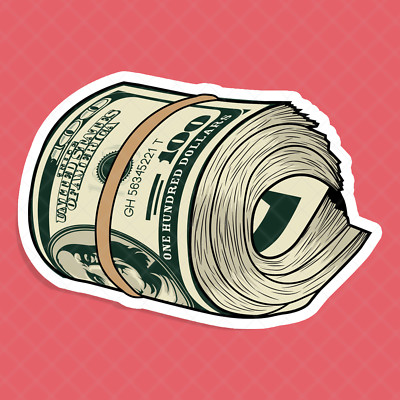 NEW - Money Roll Vinyl Sticker Waterproof - Scratch Protection | eBay