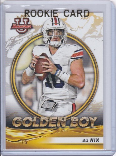 BO NIX ROOKIE CARD 2022 Bowman University GOLDEN BOY Football RC Oregon ...