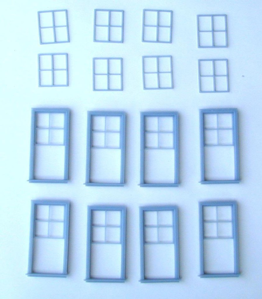 WINDOWS 8X8 YOU CHOOSE OPENING 1/48 O Scale Quantity 8 Resin Print.On30 ...